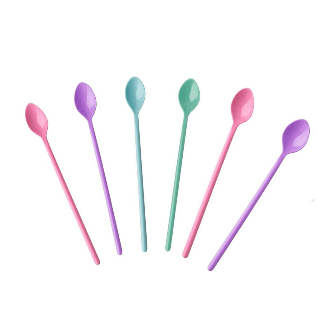 X5 Cuchara Larga Color Pastel Desayunos Meriendas - Precio de Mayorista