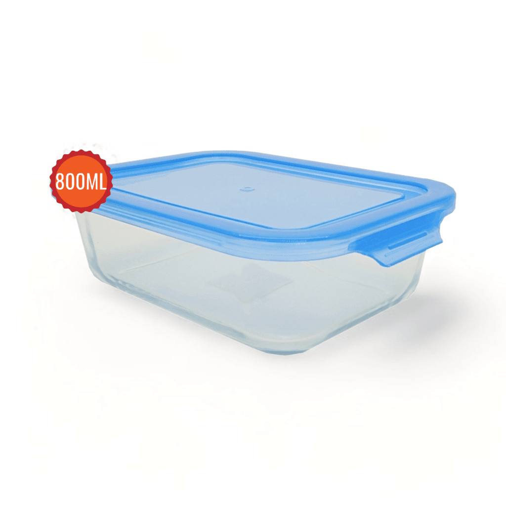 Taper Tupper Vidrio Con Tapa 800ml Cocina - Precio de Mayorista
